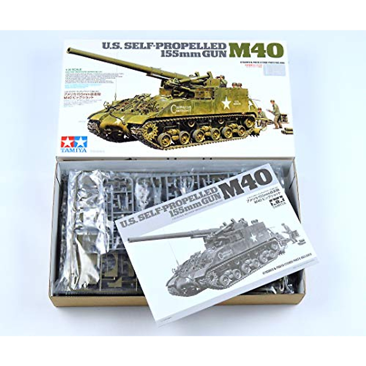 Tamiya Models U.S. Self-Propelled 155Mm Gun M40 1/35 Toy, Beige