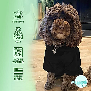 Plush For Life Dog Hoodie for Girls, Dog Sweater Warm Cute Cozy Pet Clothes Dog Winter Coat, Pet Gifts, Fuchsia, X Large