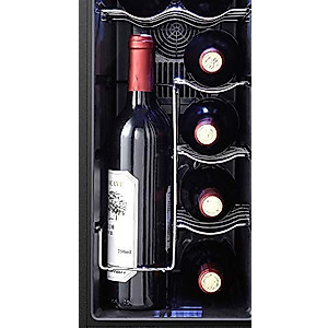 High life DC 12 Bottle Wine Cooler Refrigerator with Thermoelectric Cooling, Optimal Drink Temperature, Iceless, Leakproof, Quiet Mini Fridge, Vertical and Horizontal Storage, Freestanding