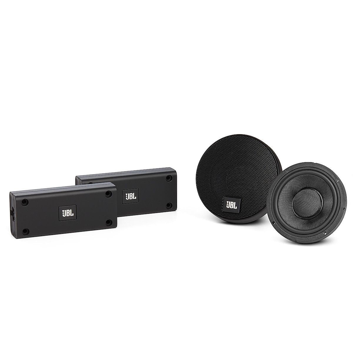 JBL - STADIUM52CF 5 1/4" 2-Way Car Audio Component Speakers (Pair) w/ STADIUM32S 3" Midrange upgrade System (Pair)