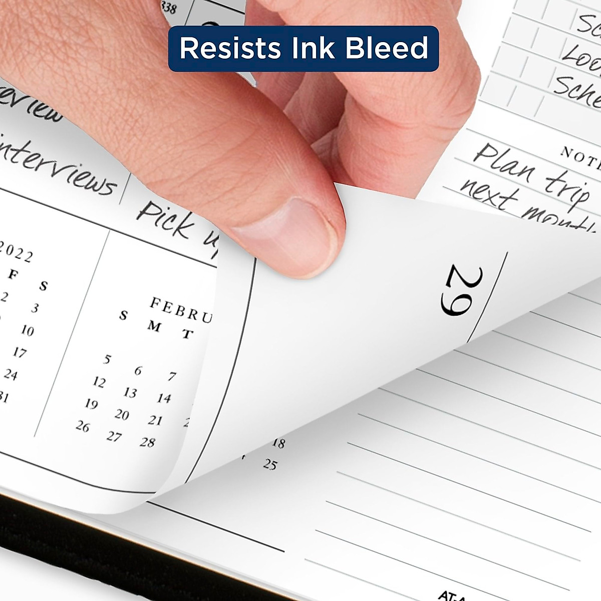 2024-2025 AT-A-GLANCE® Executive 13-Month Monthly Padfolio, 9" x 11", Black, January 2024 to January 2025, 7029005