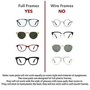 Setex Gecko Grip 1mm Anti Slip Eyeglass Nose Pads, (5 Clear Pair) USA Made, Innovative Microstructured Fibers, 1mm x 7mm x 16mm