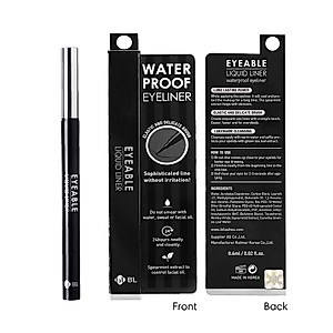 Eyeable Liquid Liner by BL Lashes | Eyelash extension friendlly eyeliner| Safe for lash extensions| Water-based, Smudge-proof, Long lasting formula, Black, 0.6ml