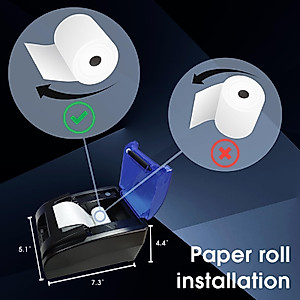 RIBAO Thermal POS Printer Receipt Printer Connect BC-55 BC-40 BCS-160 Mixed Bill Money Counter 58mm USB Cash Drawer Interface NOT for Square