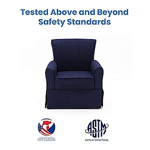 Delta Children Benbridge Glider Swivel Rocker Chair, Navy