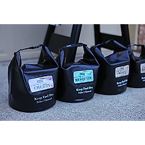 NUUK 20 LBs Fuel Pellet Storage Bag, Wood Pellet Container, Smoker Pellet Dispenser, Smoking Wood Chips Container, Wood Pellet Storage Bucket, Black