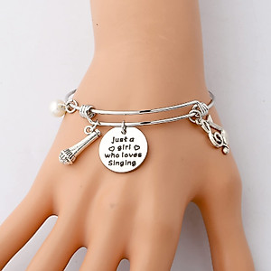 Gzrlyf Singing Lover Gift Singing Bracelet Singer Gift Music Lover Gift (who loves Singing)