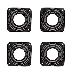 Kasteco 4 Pack 2.8 Inches Lazy Susan Turntable, 5/16 Inch Thick & 100 LB Capacity,Black