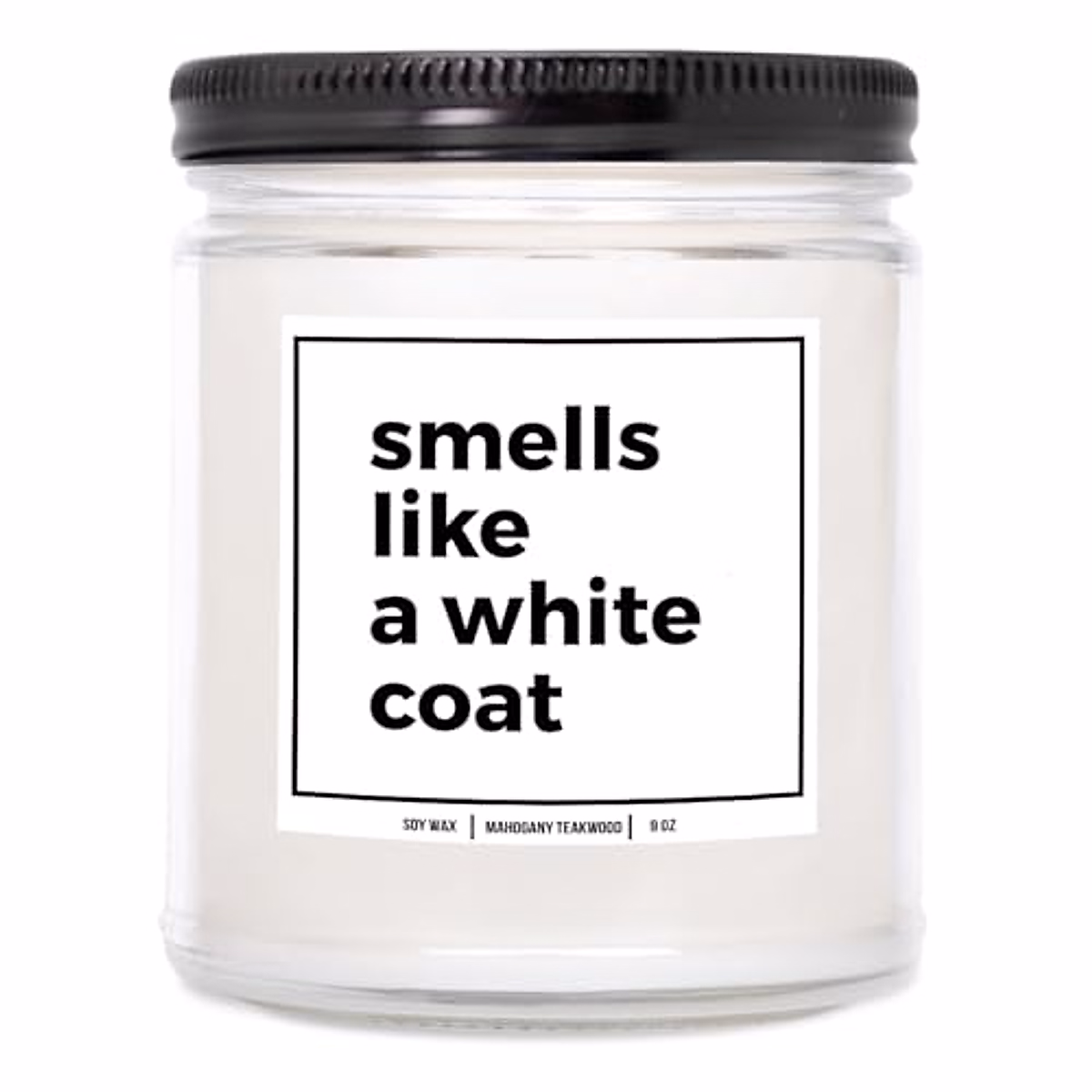 YouNique Designs Future Doctor Gifts Candle 9 oz - White Coat Ceremony Gifts, Medical Student Gifts, Med Student Gift & Medical School Graduation Gifts for Medical Students (Mahogany Teakwood)