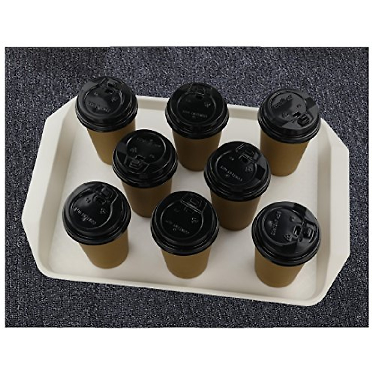 Eagrye Fast Food Serving Trays, Rectangle 16.9" x 12", Set of 6 (White)