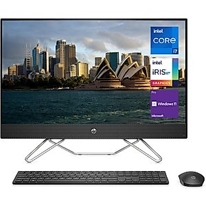HP All-in-One Business Desktop, 27" FHD Micro-Edge Display, 12th Gen Intel Core i7-1255U, 4GB RAM, 2TB SSD, HDMI, RJ-45, Webcam, Wireless KB&Mouse, Wi-Fi 6, Windows 11 Pro