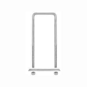 FOCMKEAS 304 Stainless Steel Square U-Bolts 2"(50mm) Inner Width, 4"(100mm) Length Stainless M8 with Nuts, Frame Plate, Accessories for Automobiles Trailer, Boat Trailer Industrial Parts