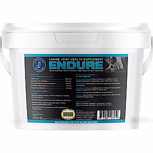 Annamaet Endure – Hip & Joint Powder Supplement for Dogs – with Glucosamine, Chondroitin and Green Lipped Mussel for Joint Support and Psyllium for Gut Health - 5 lb