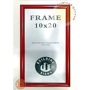 RED Poster Frame 10x20 Inches, snap frame, Outdoor Poster Display Unit (Aluminium)