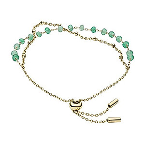 Fossil Women's Gold-Tone Beaded Bracelet, Color: Gold (Model: JF03432710)