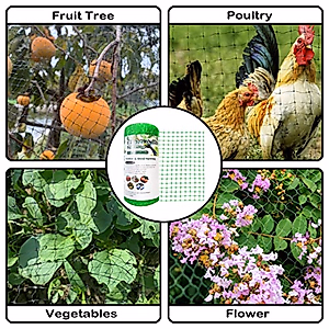 VOCRAY Bird Netting for Garden, 7 x 100ft Green Garden Netting for Protect Plants, Fruit Trees, Vegetables Against Birds, Deer and Other Animals