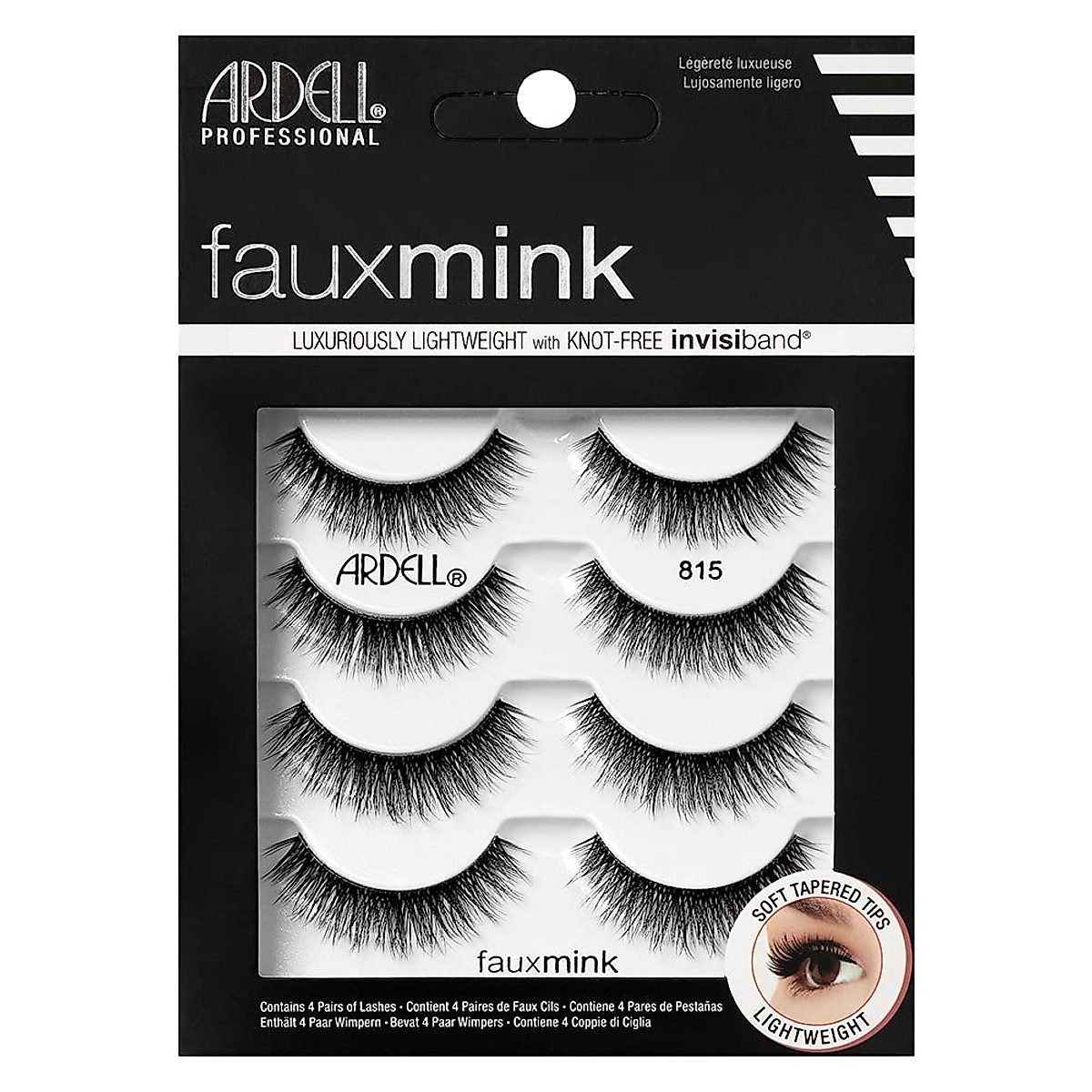 Ardell Faux Mink 815 Lashes, 4 Pairs (Pack of 1)