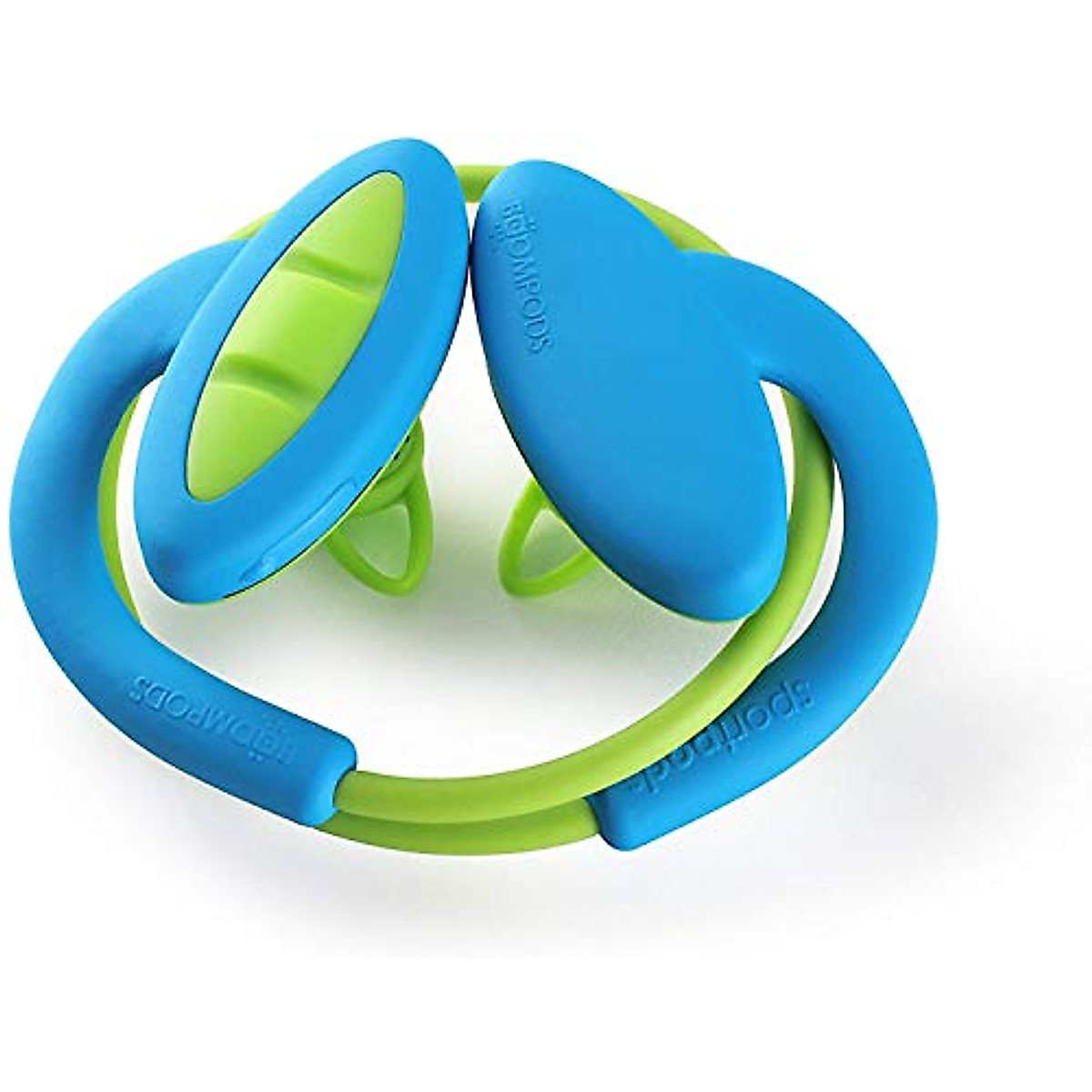 BoomPods Sportpods 2 in-Ear Bluetooth Sport Headphones (Blue/Green) Wireless Workout Earbuds - Powerful Bass - Sweatproof - Ergonomic Ear Tip