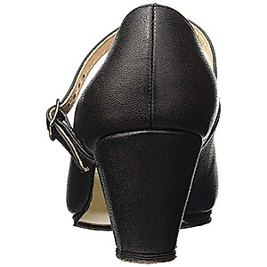 Miguelito 1600 Women's Flamenco Dance Shoes with Nails, Leather, 2.5" Heel, 7 US, 24.5 MX, Black