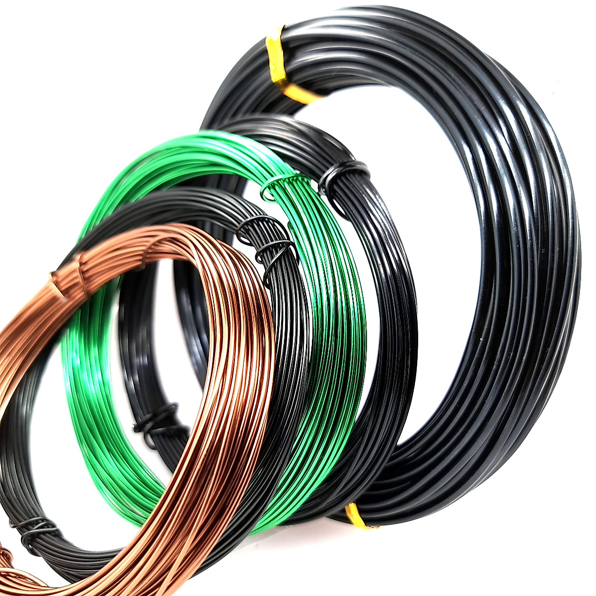 Bonsai Wire for Bonsai Tree Total 164 Feet 5 Rolls 3 Sizes 0.8 mm, 1.0 mm, 1.2 mm and 2.0 mm Aluminum Wire by CRAFT WIRE