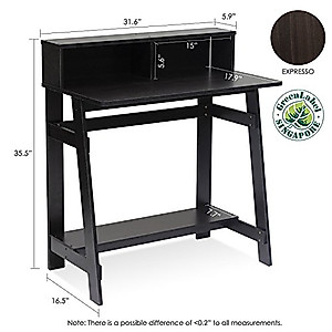 Furinno Simplistic a Frame Computer Desk, Espresso