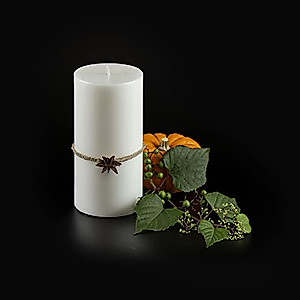 Citronella Pillar Candles Set of 2 - Mosquito Repellent 3x6 Scented Unscented - Burning time 60 Hour - Indoor Outdoor Patio