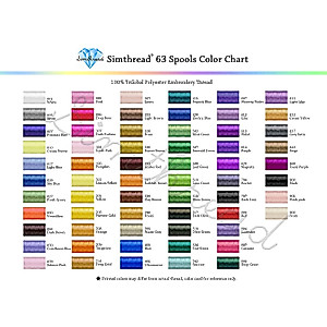 Simthread Pastel Embroidery Thread 8 Brother Colors 550Yards, 40wt 100% Polyester for Brother, Babylock, Janome, Singer, Pfaff, Husqvarna, Bernina Machine