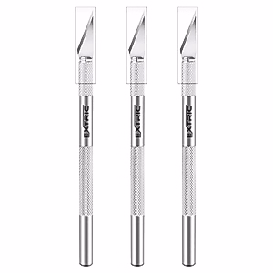 Exacto Knife 3 Metal Craft Knife, Heavy Duty Hobby Knife Exacto Knife Set Number 11 Blade Precision Knife for Moroccan Decor, Cutting and Crafting