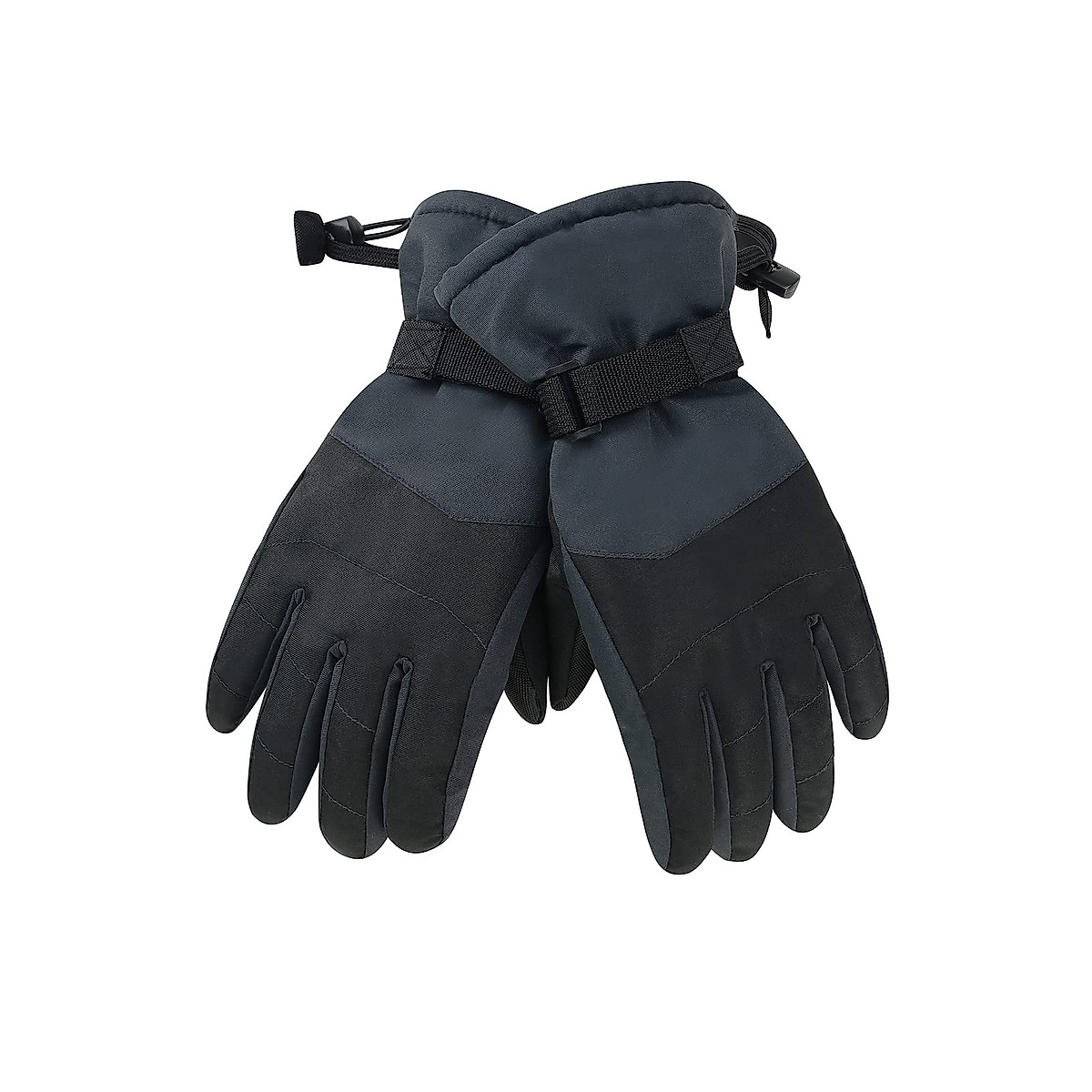 Century Star Kids Waterproof Gloves Snow Gloves Warm Winter Gloves for Kids Boys Girls Ski Gloves Sport Mittens Black 10-14 Years