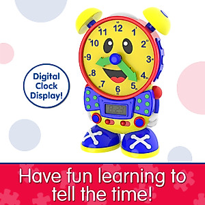 The Learning Journey Telly The Teaching Time Clock - Electronic Analog & Digital Time Telling Aid with Two Quiz Modes & Night Light - Telling Time Teaching Clock - Award Winning Toys