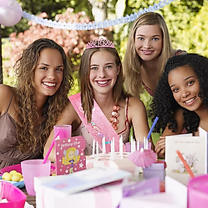 Sweet 16 Birthday Tiara and Sash Kit- Pink "Sweet 16" Birthday Decorations 16th Birthday Party Gifts Birthday Party Supplies for Girls