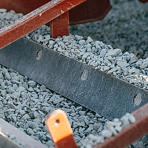 Titan Attachments 72in Skid Steer Grader, Universal Quick Tach, Triple Cutting Edge Box Grader, Push and Pull Road Grader