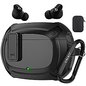 Valkit Compatible Beats Studio Buds/Buds + Case Cover with Lock, Hard Shell Protective Skin Cover Shockproof Case with Keychain Earbuds Case for Beats Studio Buds 2021/Beats Studio Buds + 2023