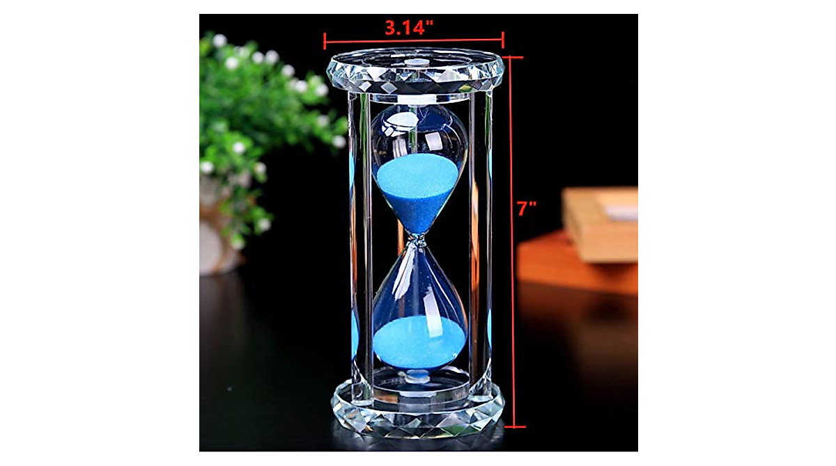 Elegant 15 Minute Blue Sand Timer for Kids & Home