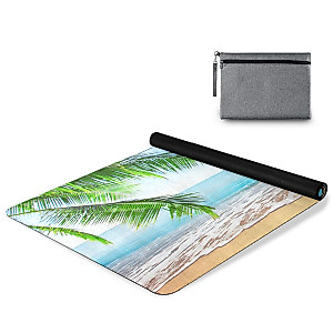 ALAZA Palm Trees Hawaiian Tropical Seashore Beach Yoga Mat Non Slip Fitness Exercise Mat, Workout Mat for Yoga, Pilates and Floor Exercises