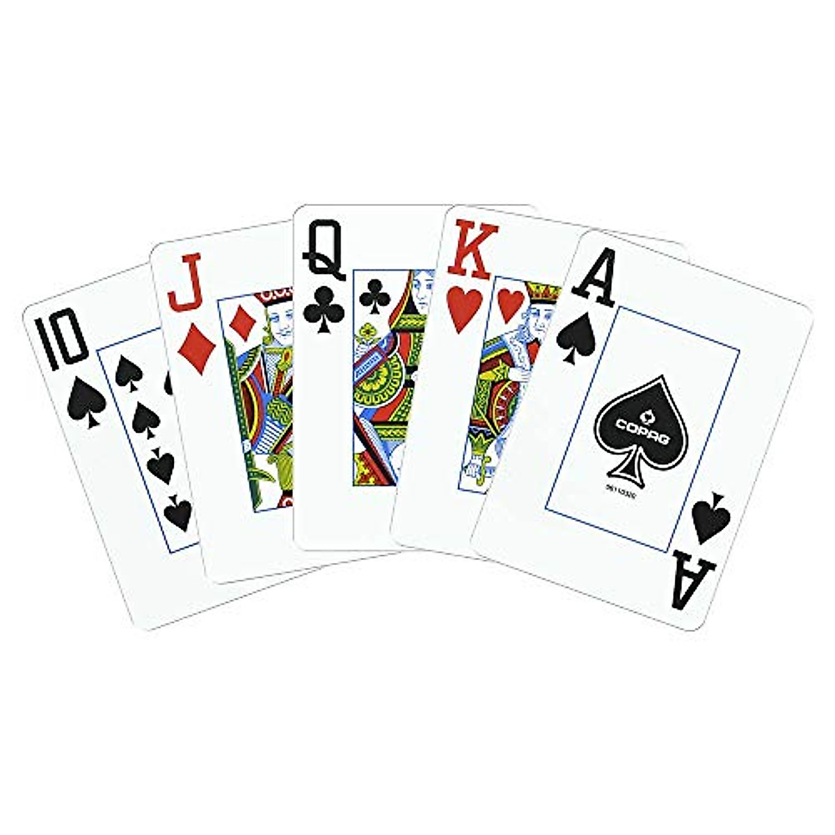 Copag Legacy Design 100% Plastic Playing Cards, Poker Size Jumbo Index Black/Gold Double Deck Set