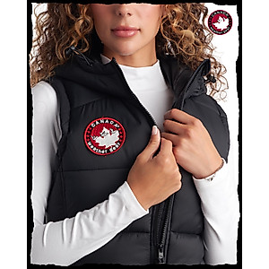 CANADA WEATHER GEAR Women’s Vest - Quilted Puffer Vest - Outerwear Sleeveless Jacket, S-XL, Size Medium, Black