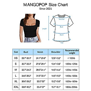 MANGOPOP Womens Short Sleeve Long Sleeve Square Neck T Shirts Tops Tees (Short Sleeve Rose Pink, Medium)