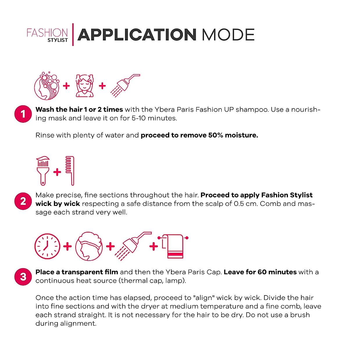 YBERA PARIS Fashion Stylist Cream | Keratin Hair Straightening Treatment | Smooth System | Extreme Shining Hair | Color Safe | Enhanced with Omega | 5.2 FL Oz