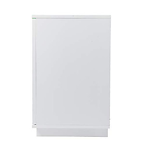 SEI Furniture Delgrave Electric Fireplace TV Stand for TVs up to 56 Inches with Touch Screen Control Panel, White