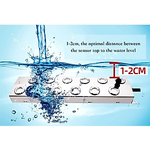NP Mist Maker 12 Head Fogger Stainless Steel Pond Mister with Waterproof Power Supply & 5M/16.4ft Long Cable Ultrasonic Humidifier for Water Fountain Spray Machine