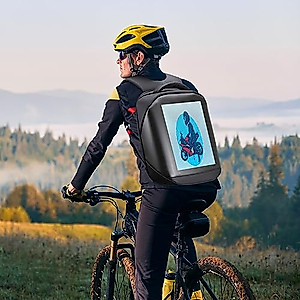 Raoaoqoon Led Backpack With App Control， Upgrade FHD Color Screen Programmable 17 Inch Laptop Backpack, Waterproof led bag, Travel Backpack, Motorcycle Backpack,Gifts