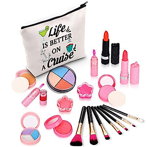 ZJXHPO Cruise Vacation Cosmetic Bag Life Is Better On A Cruise Makeup Bag With Zipper Summer Vacation Travel Case Beach Life Gift (Cruise)