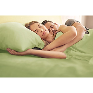 CGK Unlimited King Size Fitted Bed Sheet- Hotel Luxury- Fits Mattress Up to 16"- Soft, Wrinkle Free, Breathable Sheet for Women, Men, Kids & Teens- Light Olive Green