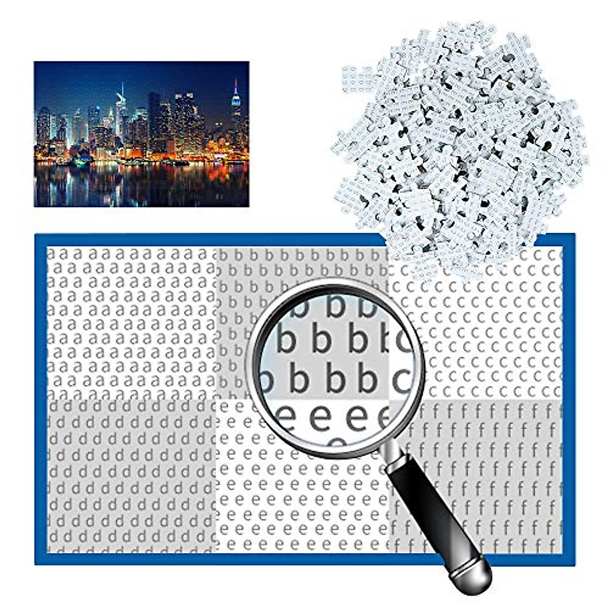 New York City Skyline Puzzles Art 1000 Pieces Jigsaw Puzzles,DIY Puzzles Educational Brain Challenge Games for Adults Kids Gifts