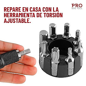 PRO BIKE TOOL Adjustable T Torque Wrench - 4, 5 and 6 Newton Meters - Quality Bicycle Maintenance Tool for Road & Mountain Bikes - 1/4 Inch Hex Driver Torque Wrench for Home & Roadside Repair