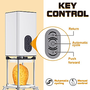 Fstcrt Electric French Fry Cutter, Vertical french fry cutter stainless steel, Professional commercial and household french fries cutter, Electric potato slicer with 1/2&3/8 Inch blade for fries