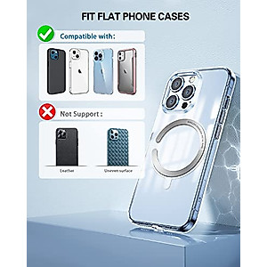 6PCS 3M Adhesive Metal Ring for Phone Case Cover, Thin Mag Safe Sticker Metallic Plate for iPhone 14 13 12 Pro Max Mini Sticky Round Piece for MagSafe Magnetic Wireless Charger Grip Holder Card Wallet