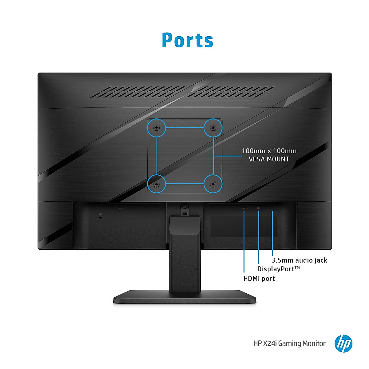 HP 24-inch Full HD IPS Gaming Monitor with Tilt Adjustment and AMD FreeSync Premium Technology (X24i, Black) (Renewed)