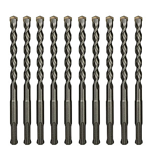VALYRIANTOOL 10-Pack 3/8 Inch x 8 Inch SDS Plus Rotary Hammer Drill Bits Set, Carbide Tipped for Brick, Masonry, Stone and Concrete